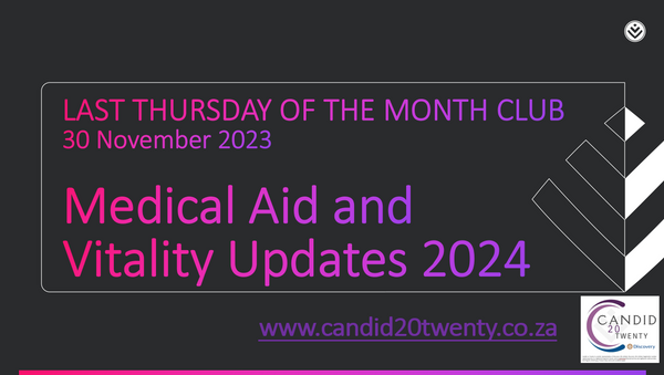 Last Thursday of the Month Club | Medical Aid and Vitality Updates for ...